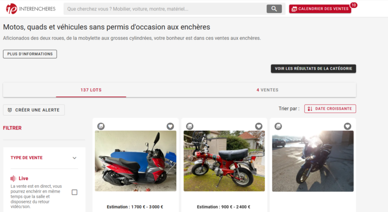 Vente Enchere Moto Saisie Judiciaire